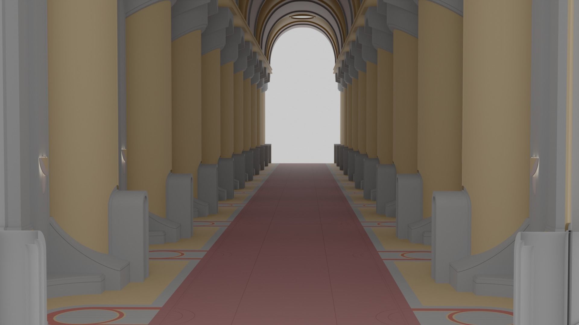 Jedi Temple Hallway Pack 3D model | CGTrader