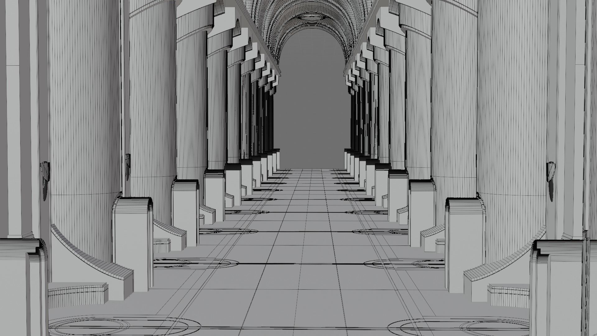 Jedi Temple Hallway Pack 3D model | CGTrader