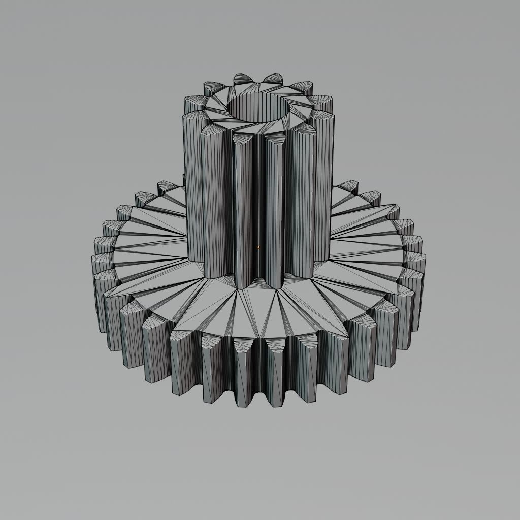 Double gear 12 - 32 teeth 3D model 3D printable | CGTrader