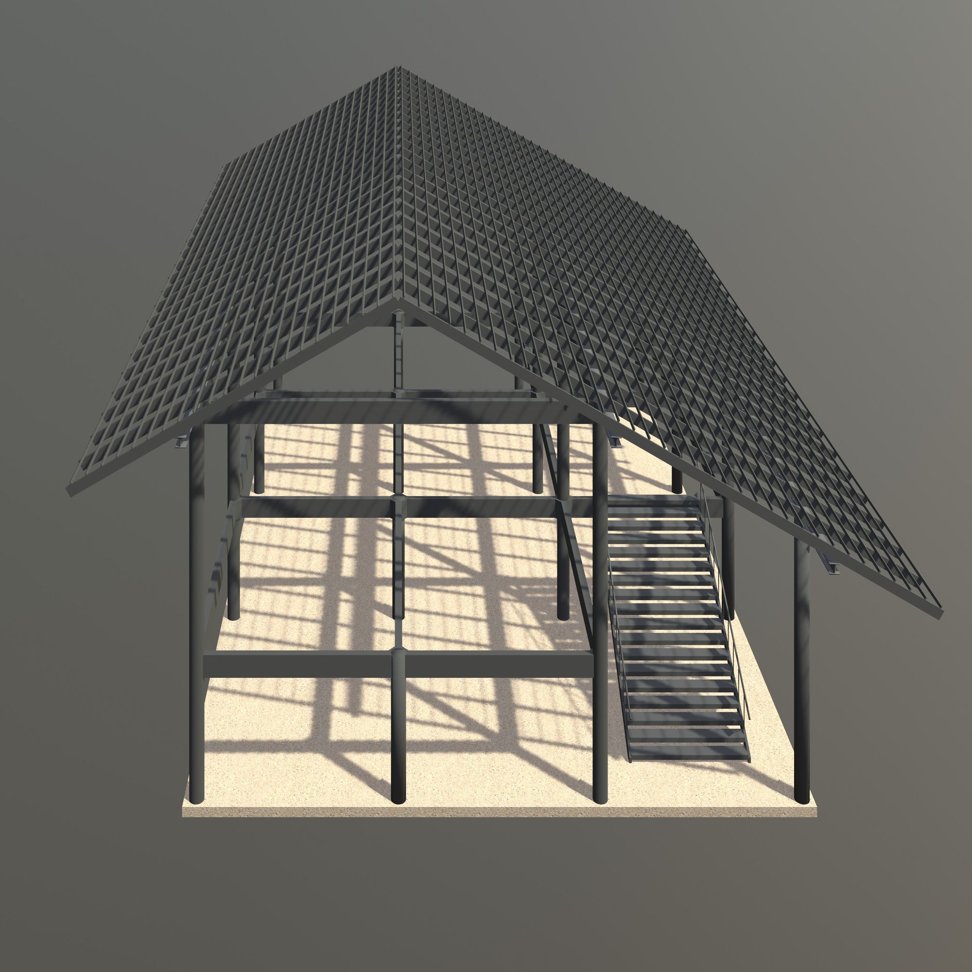 Tropical house structure 3D model | CGTrader