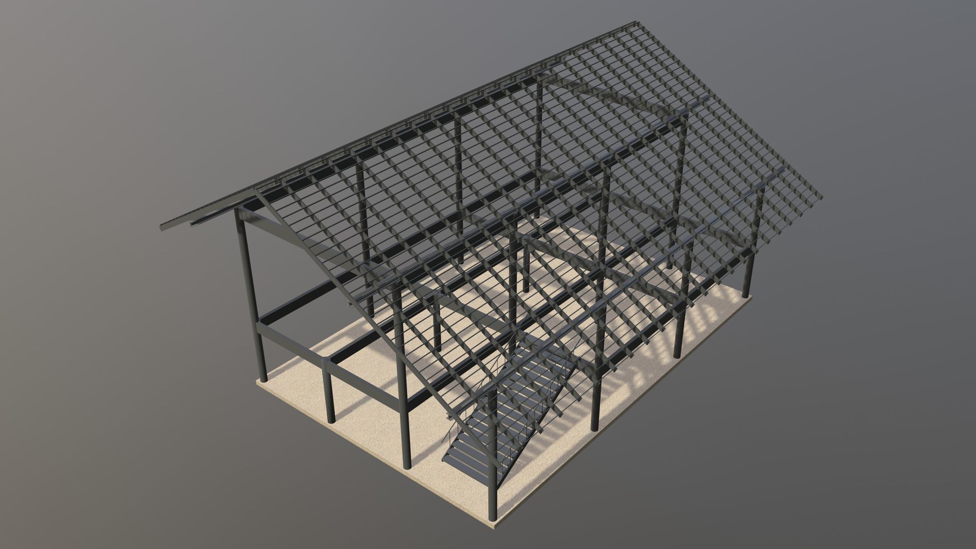 Tropical house structure 3D model | CGTrader