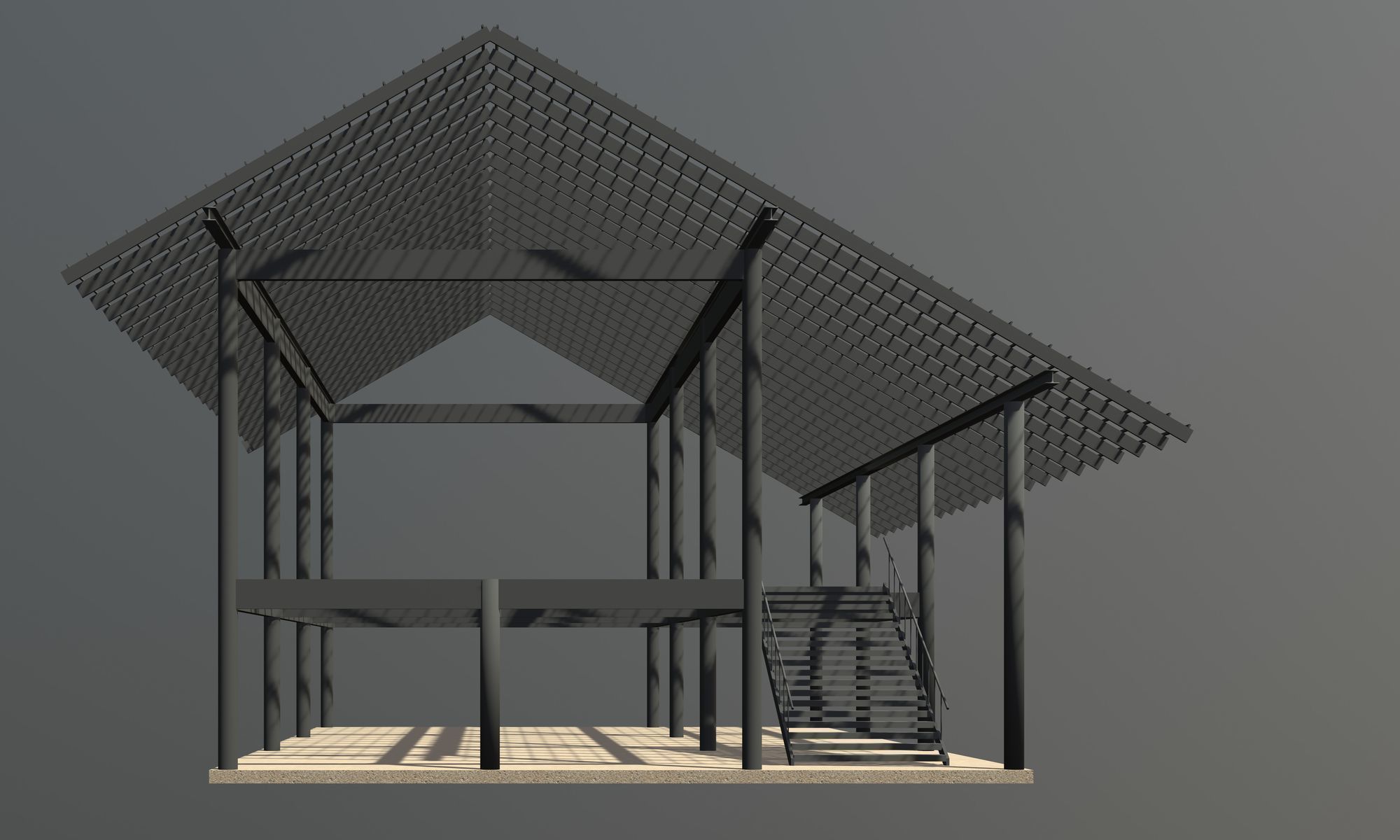 Tropical house structure 3D model | CGTrader