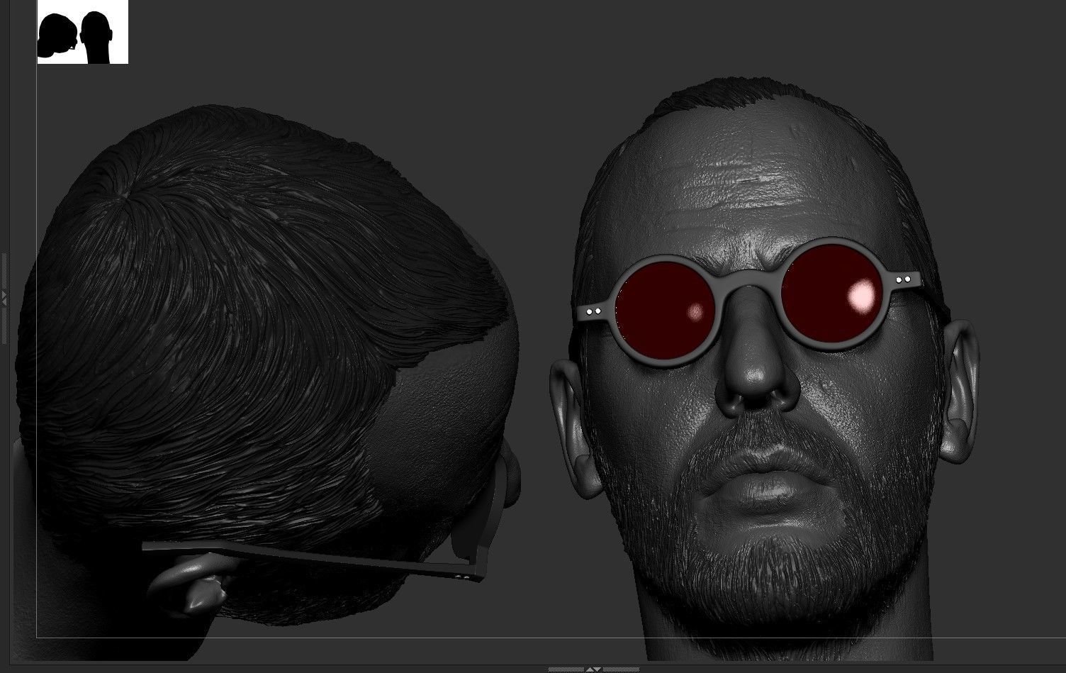 Leon The Professional - Jean Reno Head 3D model 3D printable | CGTrader