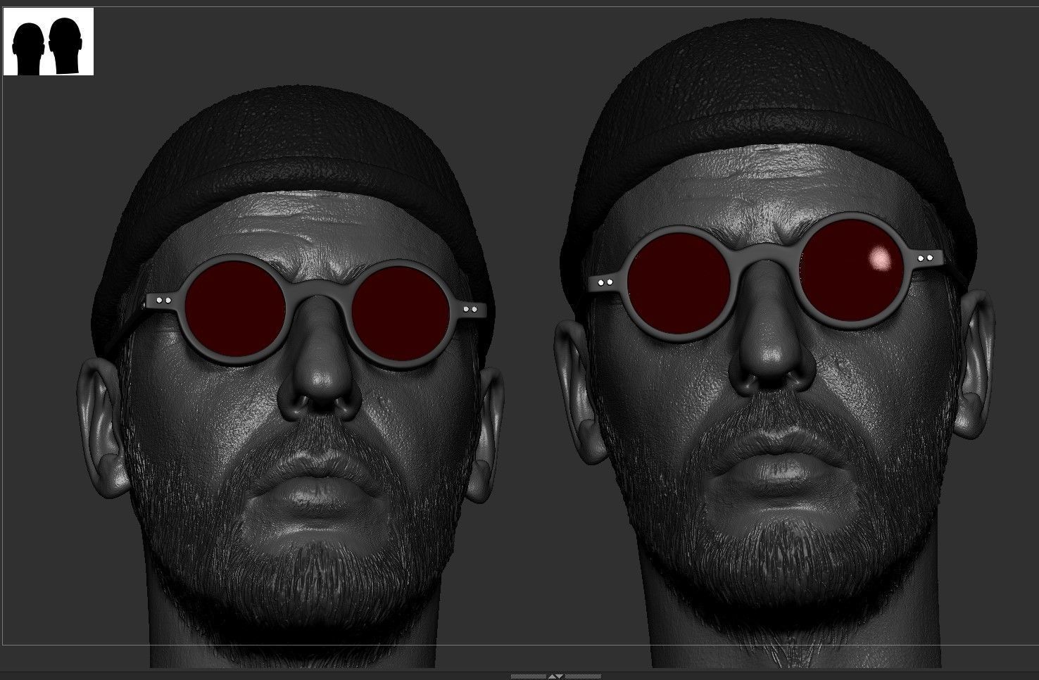 Leon The Professional - Jean Reno Head 3D model 3D printable | CGTrader