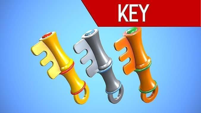 3D model KEY CARTOON STYLIZED VR / AR / low-poly | CGTrader