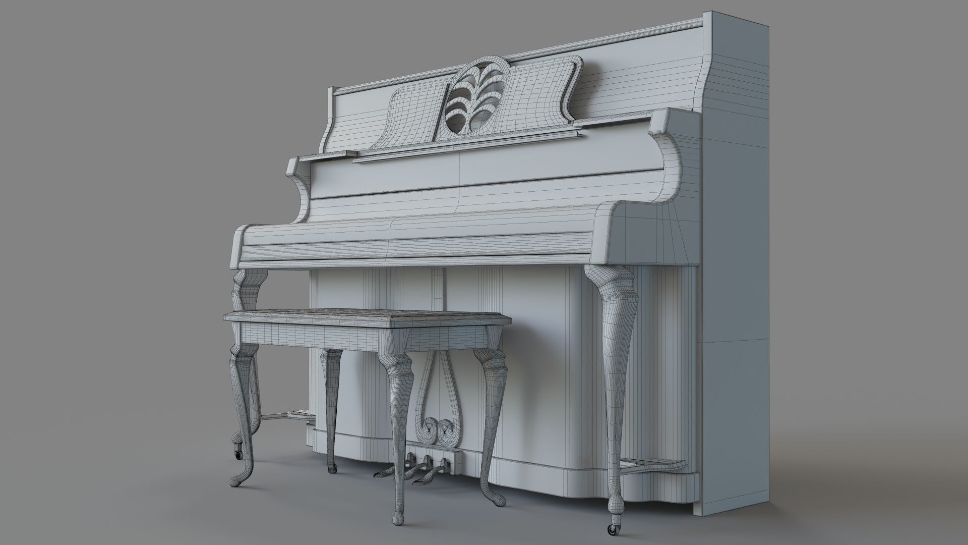 Musical Instrument Upright Piano 3D model | CGTrader