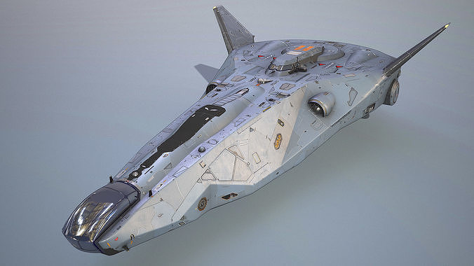 3D model Low-poly Sci-fi Corvette VR / AR / low-poly | CGTrader