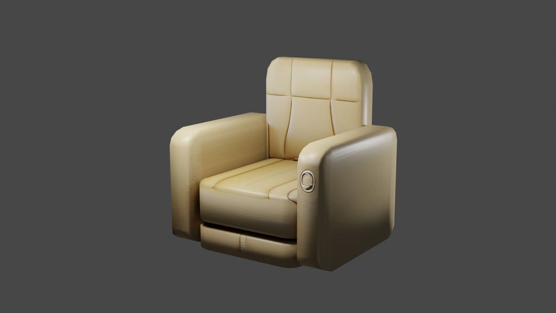 Comfy chair Low poly for blender free 3D model | CGTrader