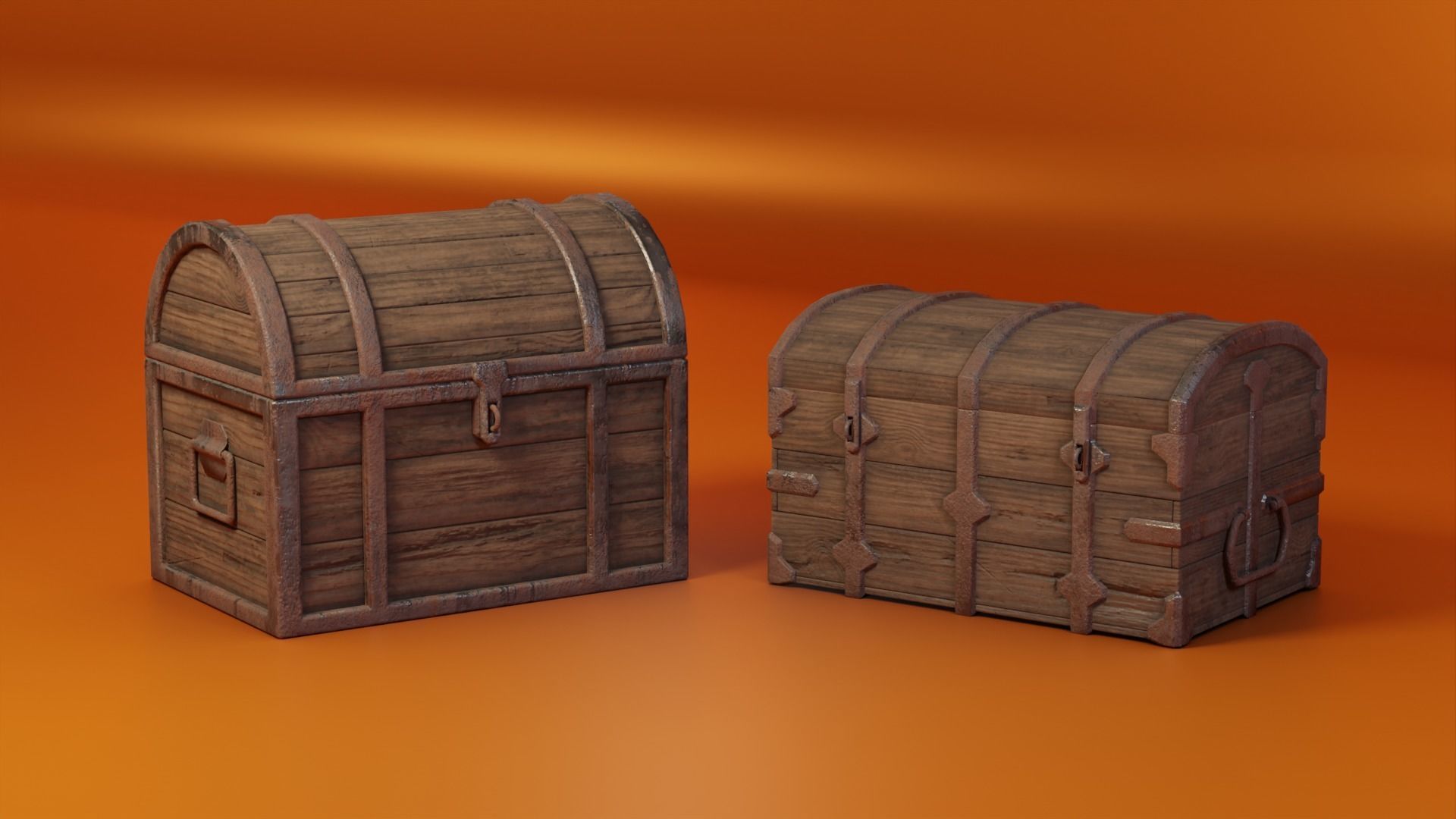 3D model Medieval Chests VR / AR / low-poly | CGTrader
