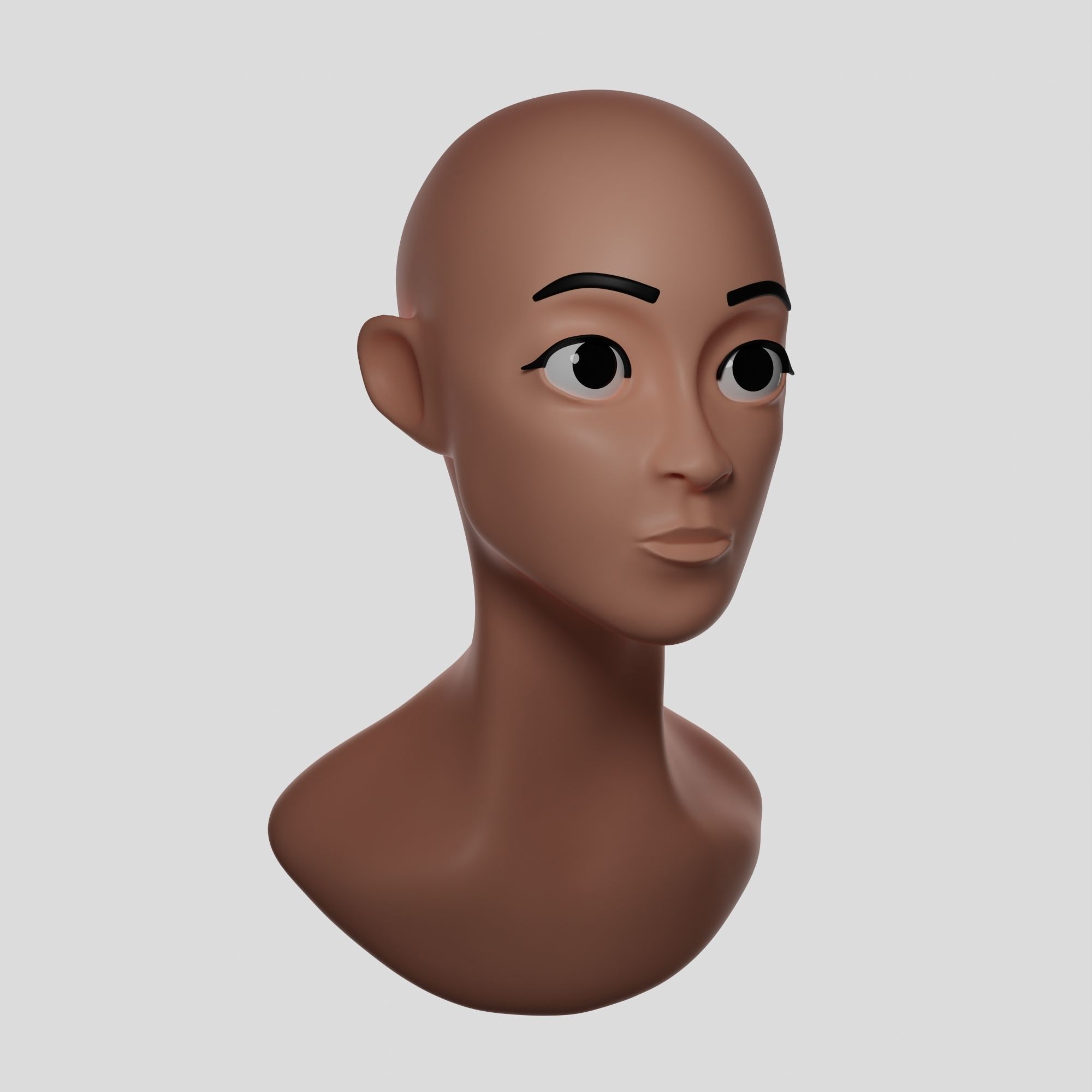 Stylized 3d Female Head Sclupt 3D model | CGTrader