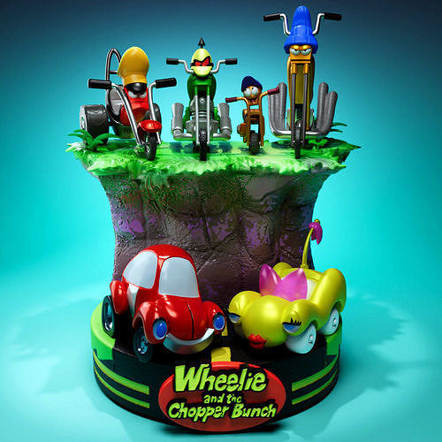 Wheelie and the Chopper Bunch 3D model 3D printable | CGTrader
