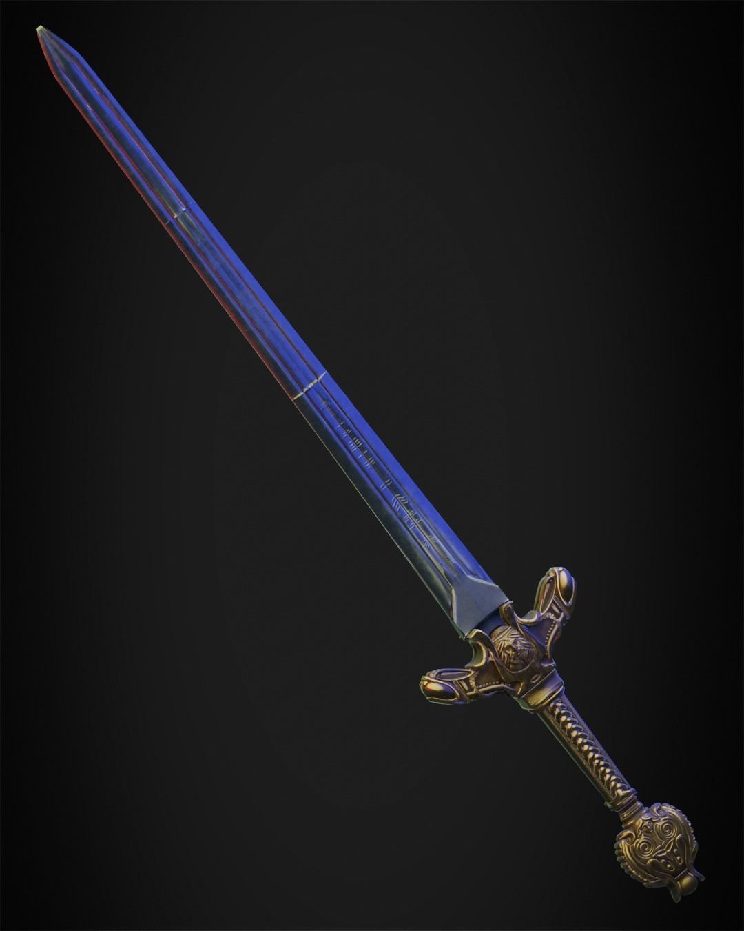 King Arthur Excalibur Sword for Cosplay 3D model 3D printable | CGTrader