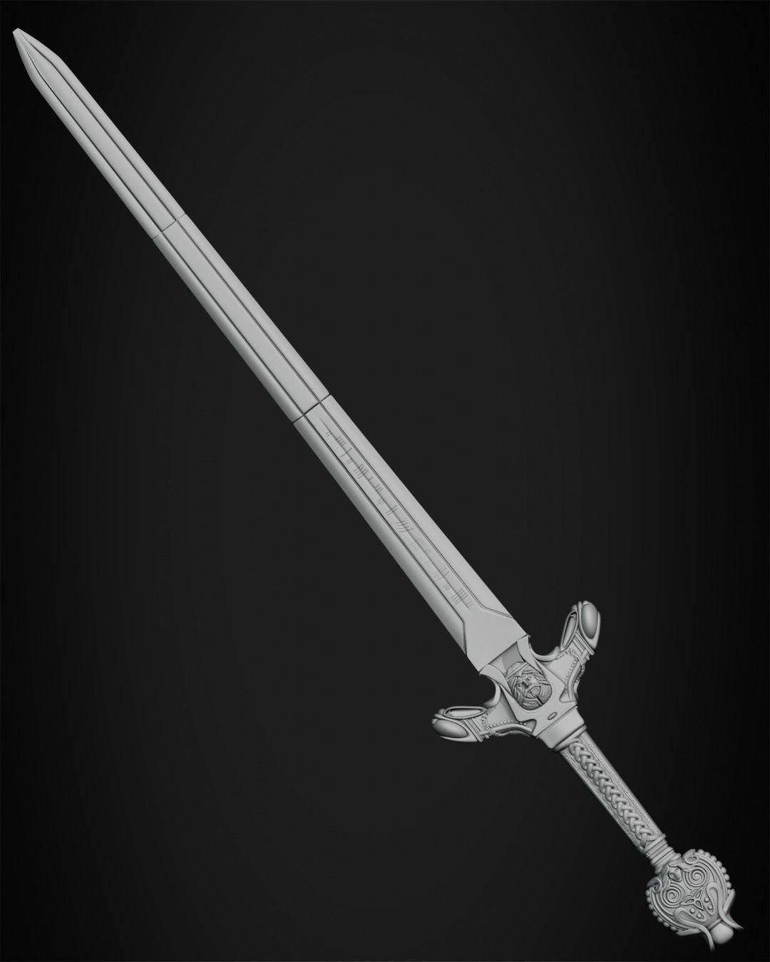 King Arthur Excalibur Sword for Cosplay 3D model 3D printable | CGTrader