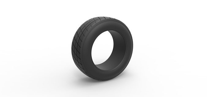 Diecast Dirt Sprint racing front tire 3 Scale 1 to 25 3D model 3D ...