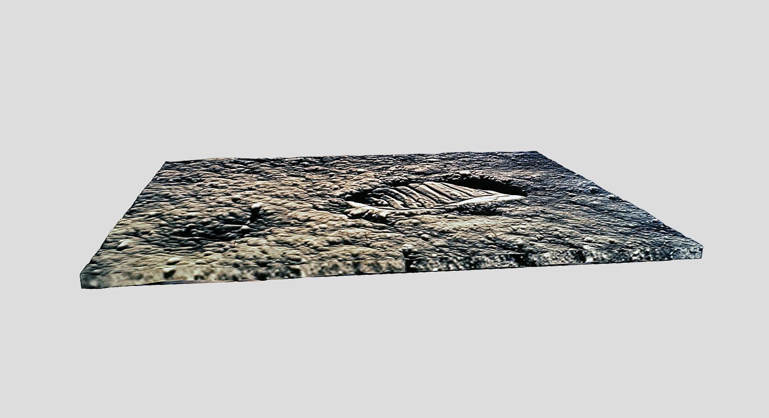 3D model Astronaut footprint on the Moon-3D print VR / AR / low-poly ...