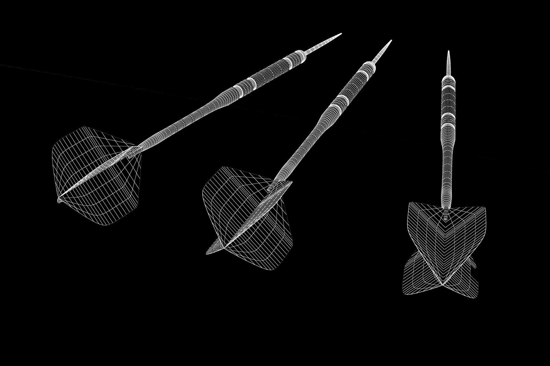 3D model Darts Board and Darts VR / AR / low-poly | CGTrader