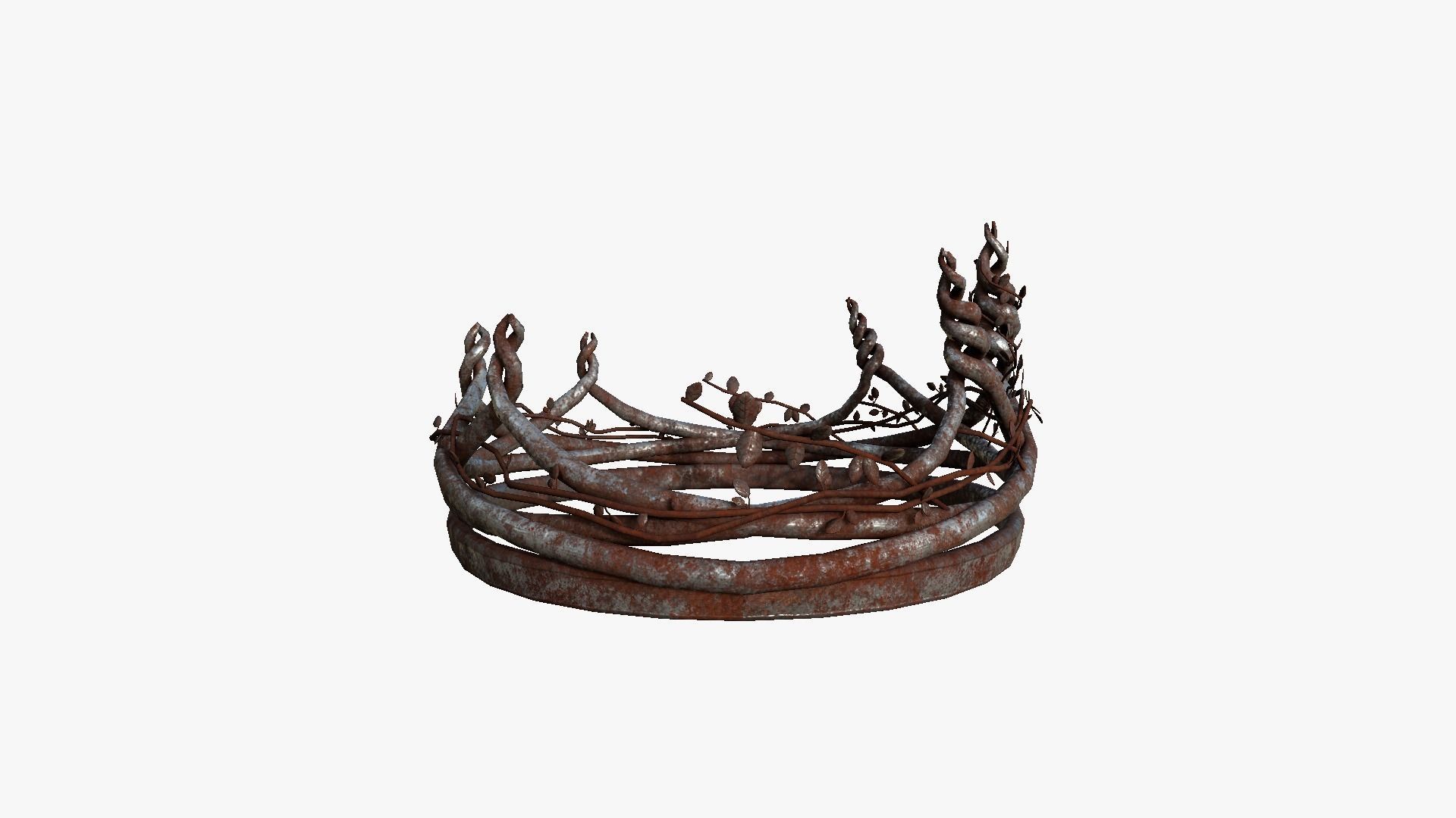3D model Nature Crown A05 Rust - Fantasy Character Design VR / AR / low ...