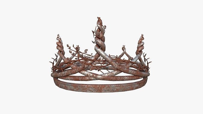 3D model Nature Crown A05 Rust - Fantasy Character Design VR / AR / low ...