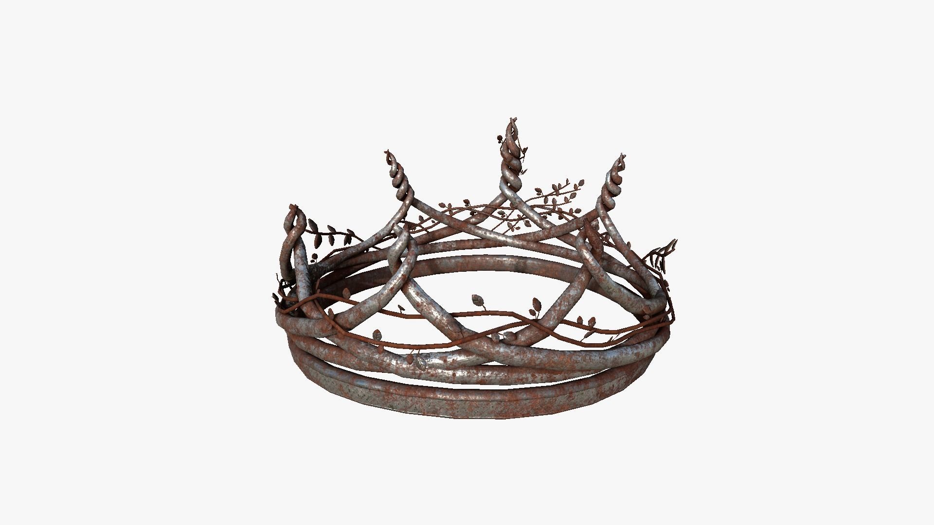 3D model Nature Crown A05 Rust - Fantasy Character Design VR / AR / low ...