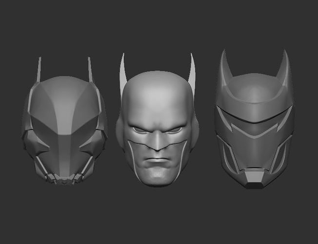 Batman Headsculpts - Headsculpt for Action Figures 3D model 3D ...