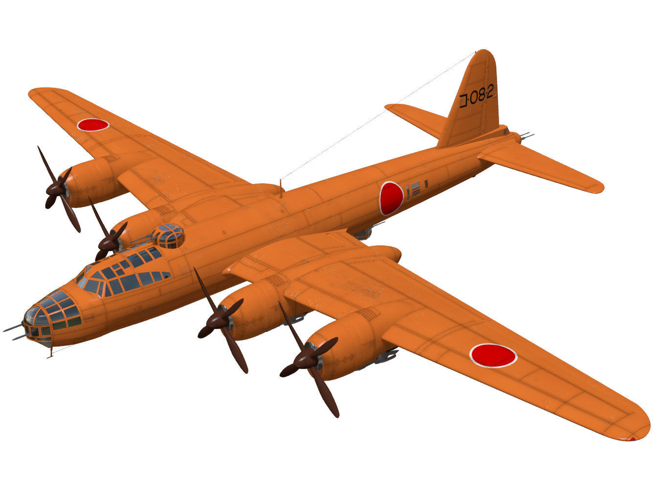 Nakajima G8N Renzan 3D model | CGTrader