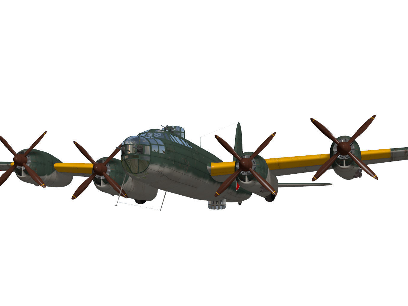Nakajima G8N Renzan 3D model | CGTrader