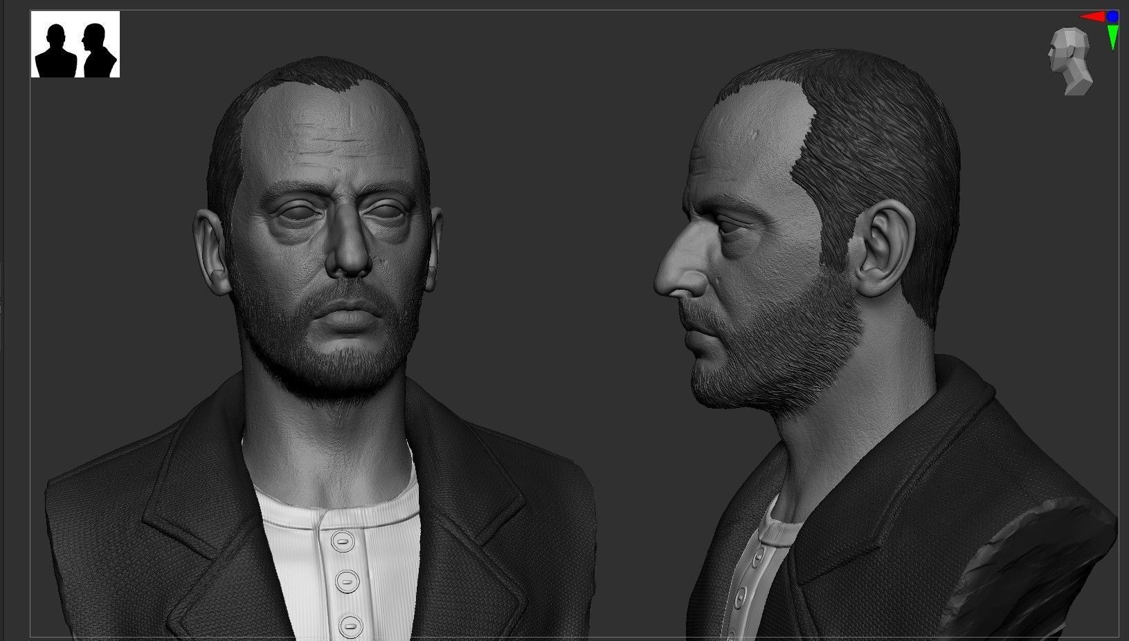 Leon The Professional Bust 3D model 3D printable | CGTrader