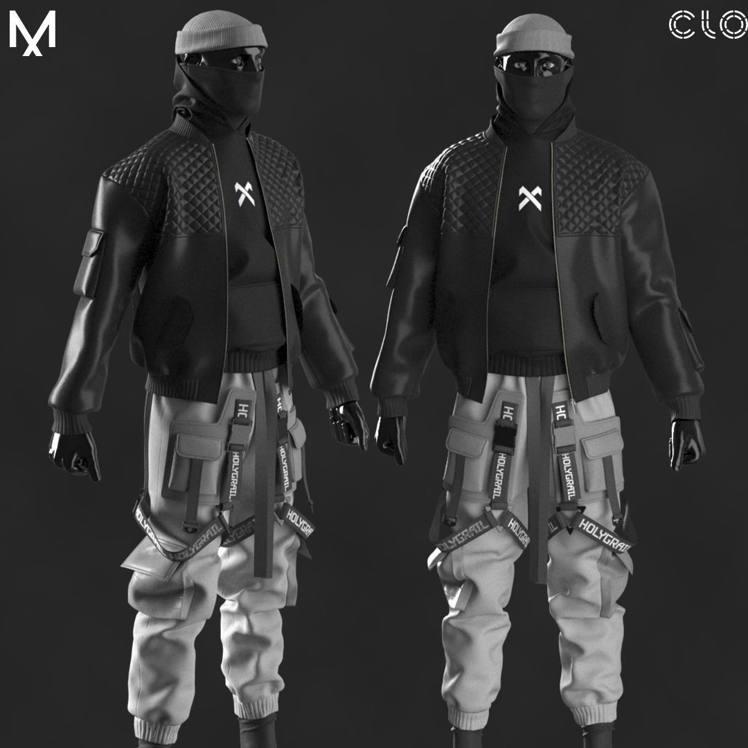 CyberPunk Outfit Style OBJ mtl FBX ZPRJ 3D model | CGTrader