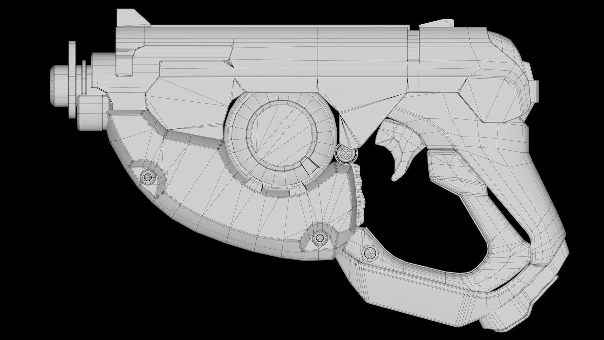 3D model Overwatch Tracer Pistol VR / AR / low-poly | CGTrader
