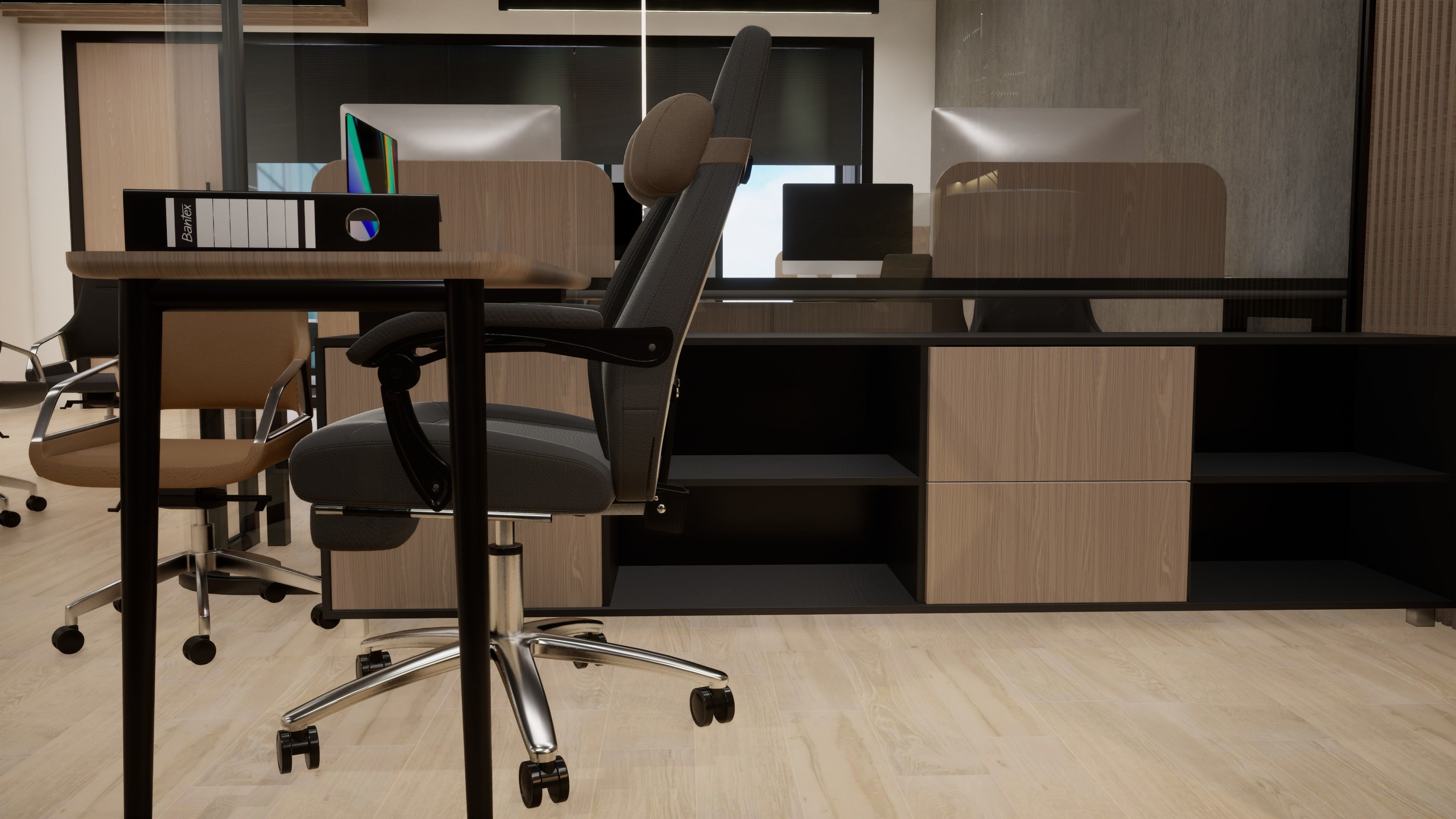 Low poly Office Desk PARAMETRIC revit family and 3DSMAX model free 3D ...