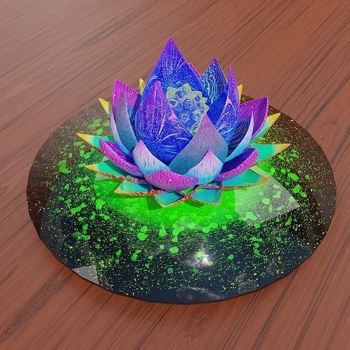 3D model Rainbow Lotus VR / AR / low-poly | CGTrader