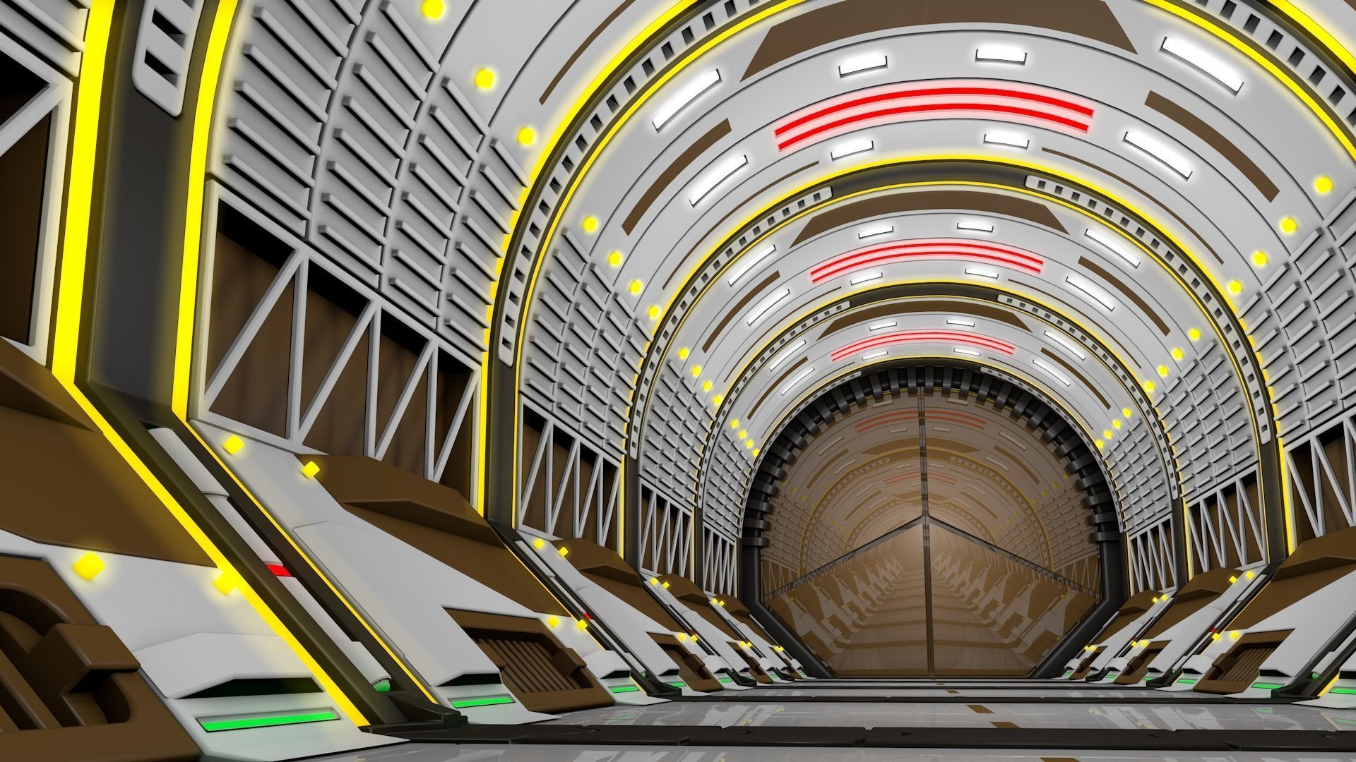 Scvi Fi Corridor 3D model | CGTrader