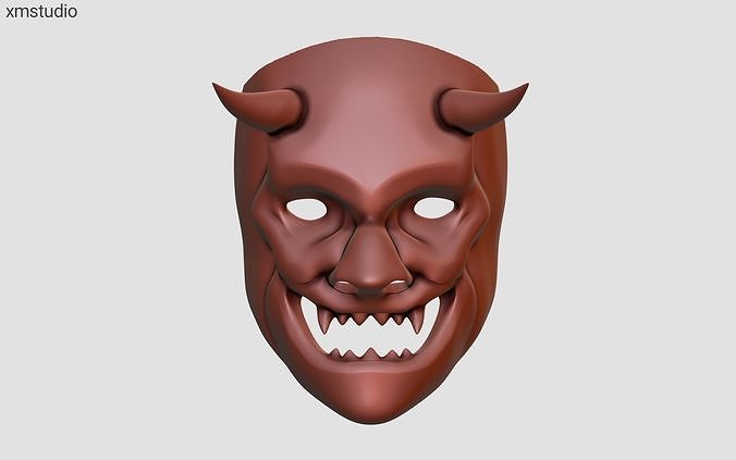 Oni Mask 3D model 3D printable | CGTrader