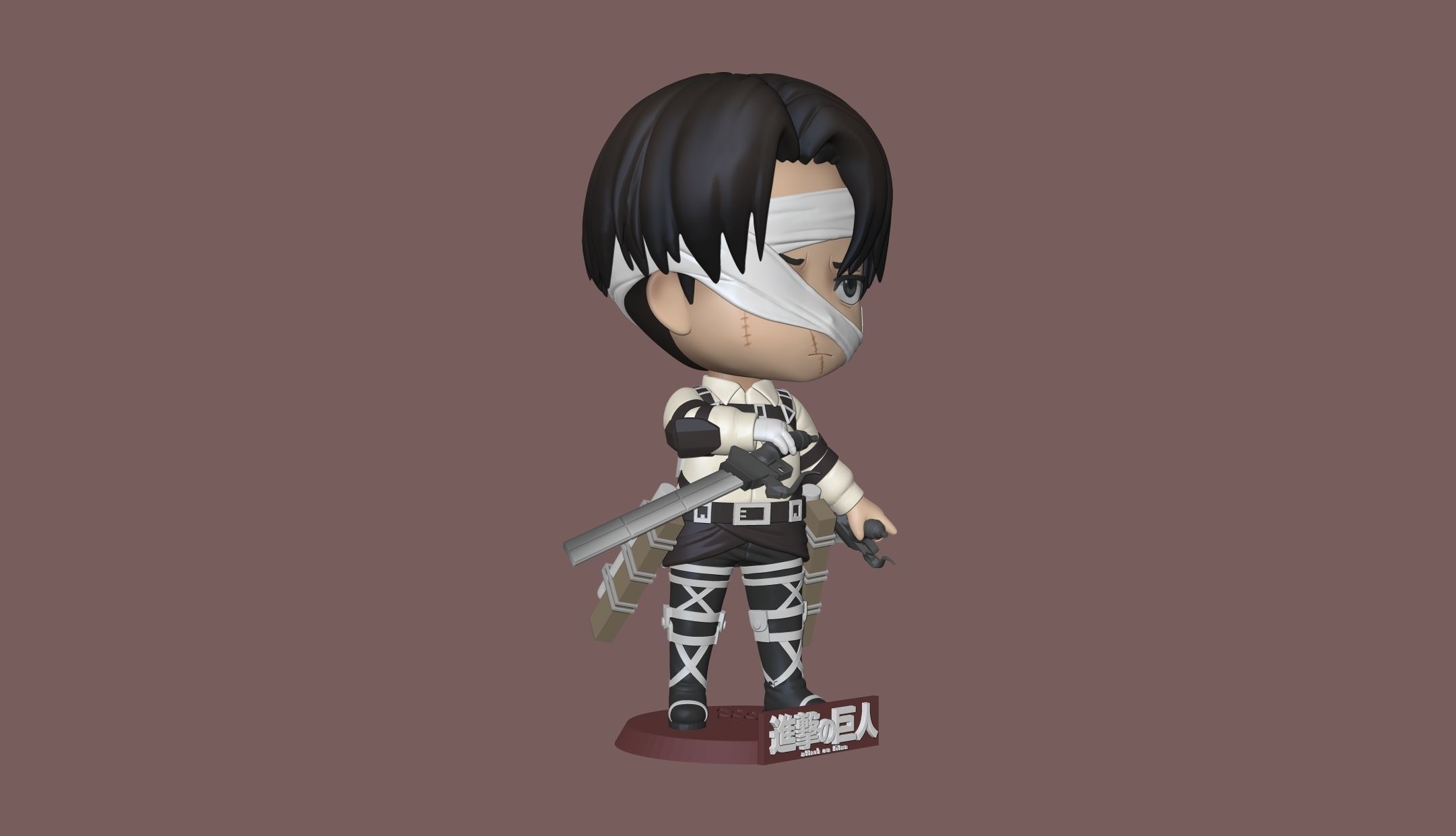 Levi Ackerman Shingeki no Kyojin 3D model 3D printable | CGTrader