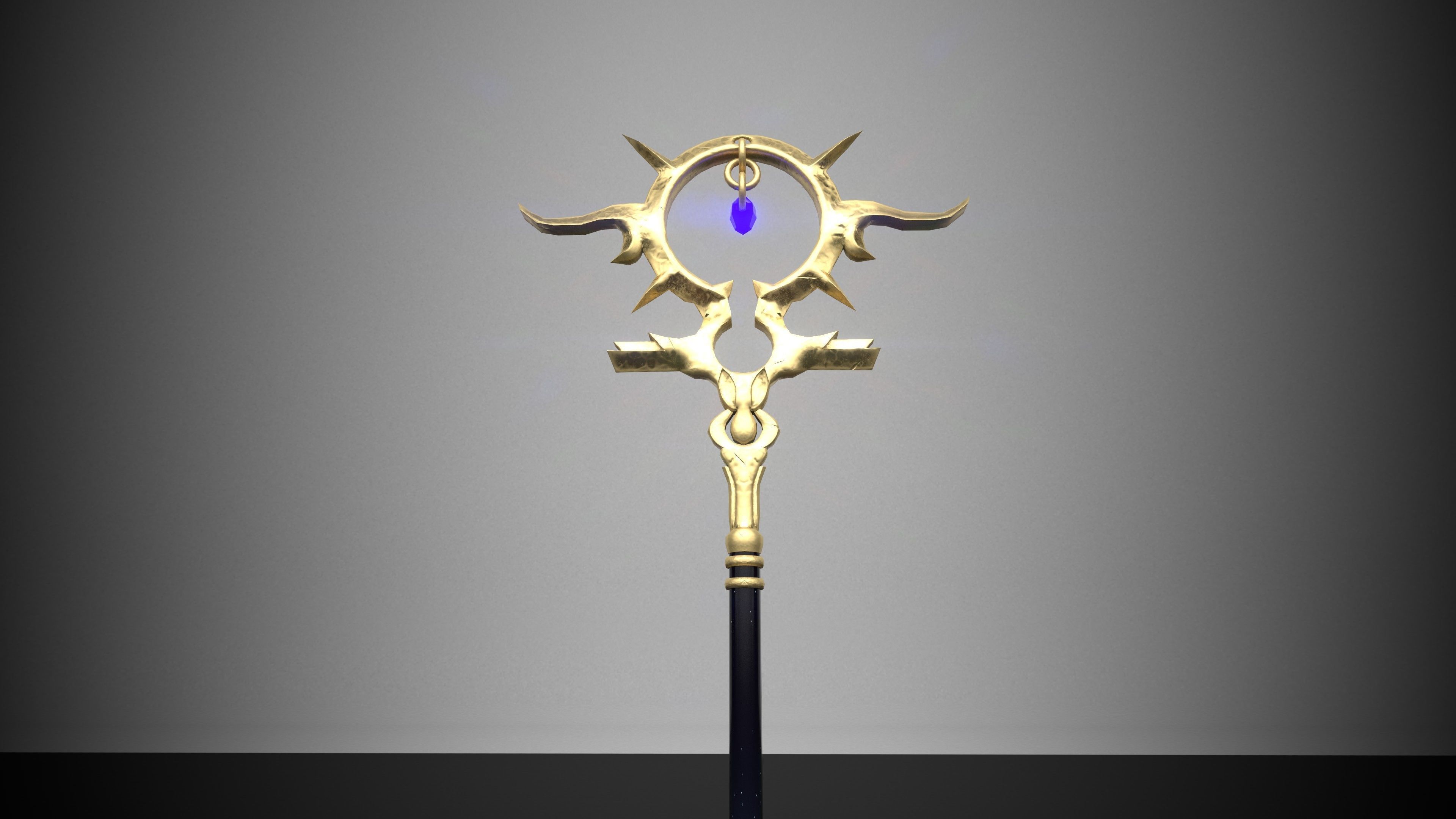 3D model Magic space staff weapon VR / AR / low-poly | CGTrader