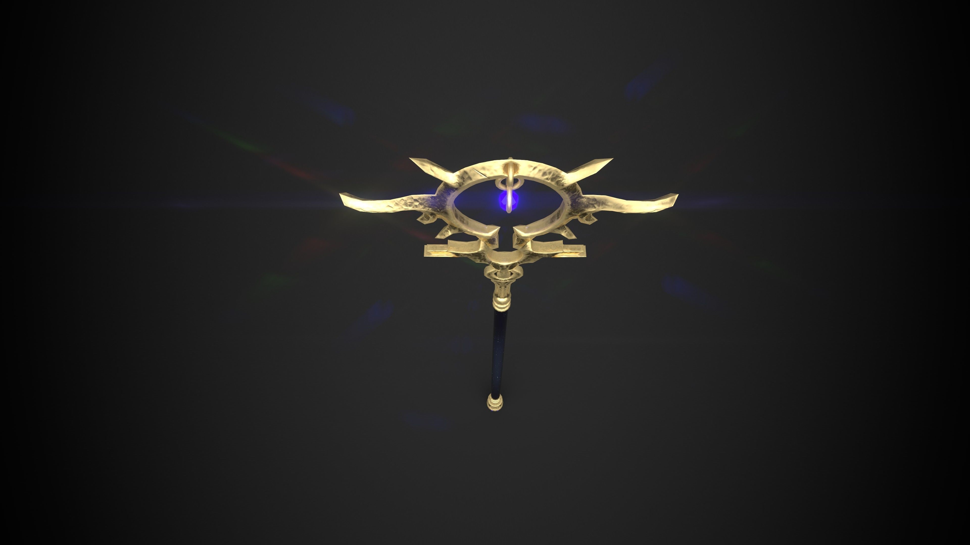 3D model Magic space staff weapon VR / AR / low-poly | CGTrader
