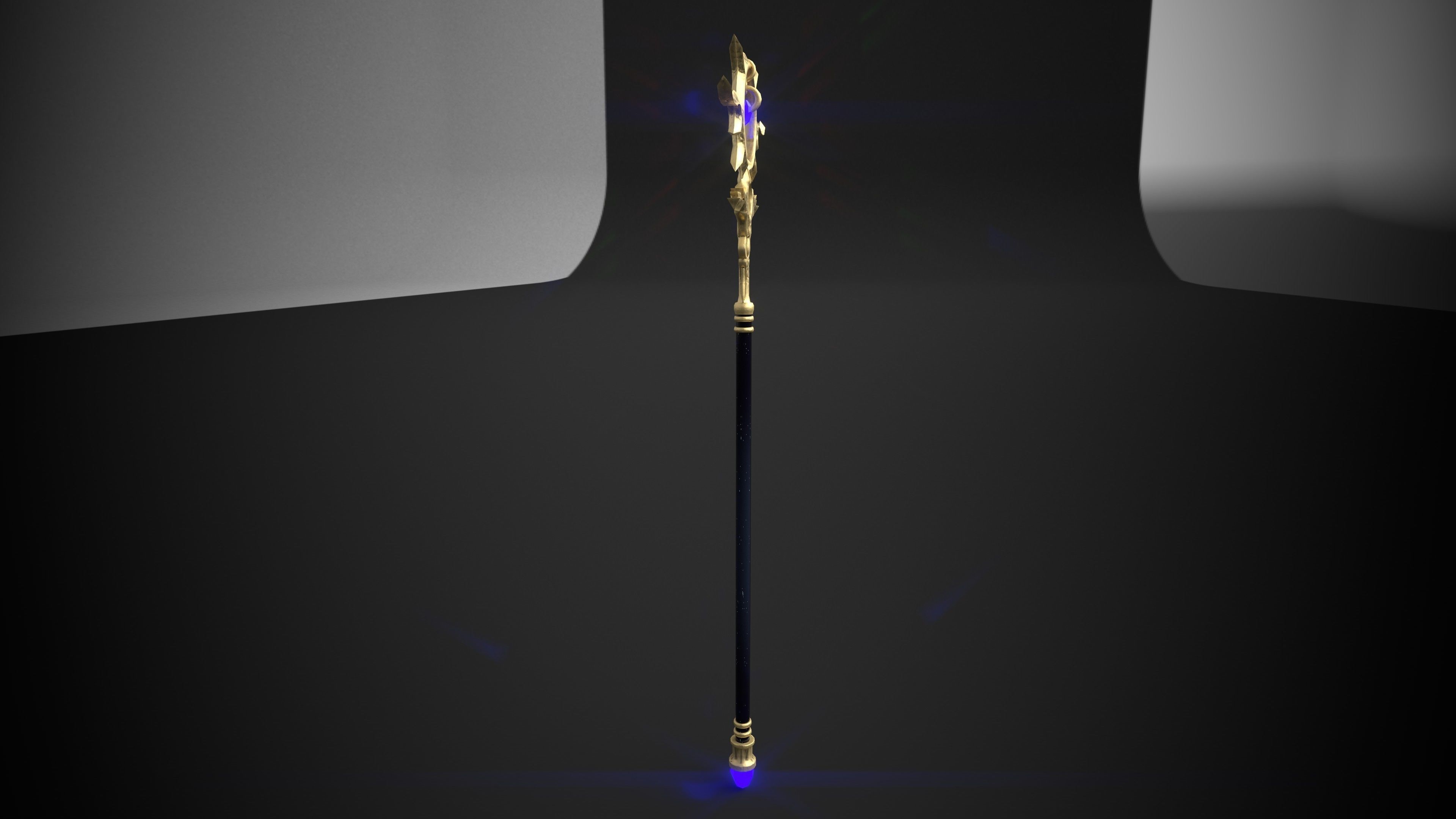 3D model Magic space staff weapon VR / AR / low-poly | CGTrader