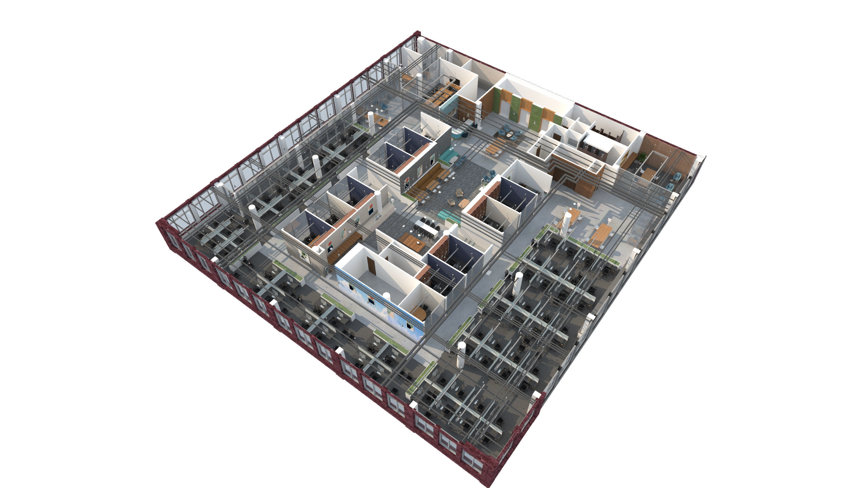 Office scenarios 3D model | CGTrader