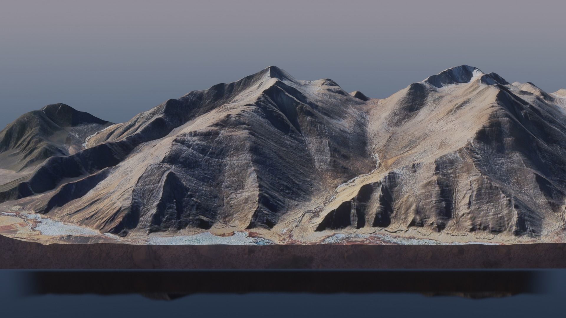 Desert Terrain Model- Endless Adventures mountain in middle o... free ...