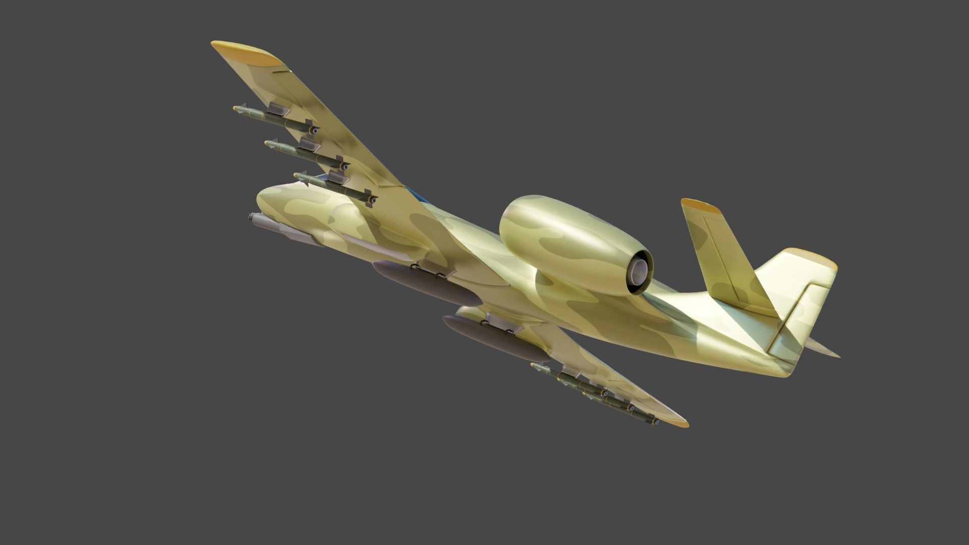 A 10 Thunderbolt Attack Plane 3D model animated | CGTrader