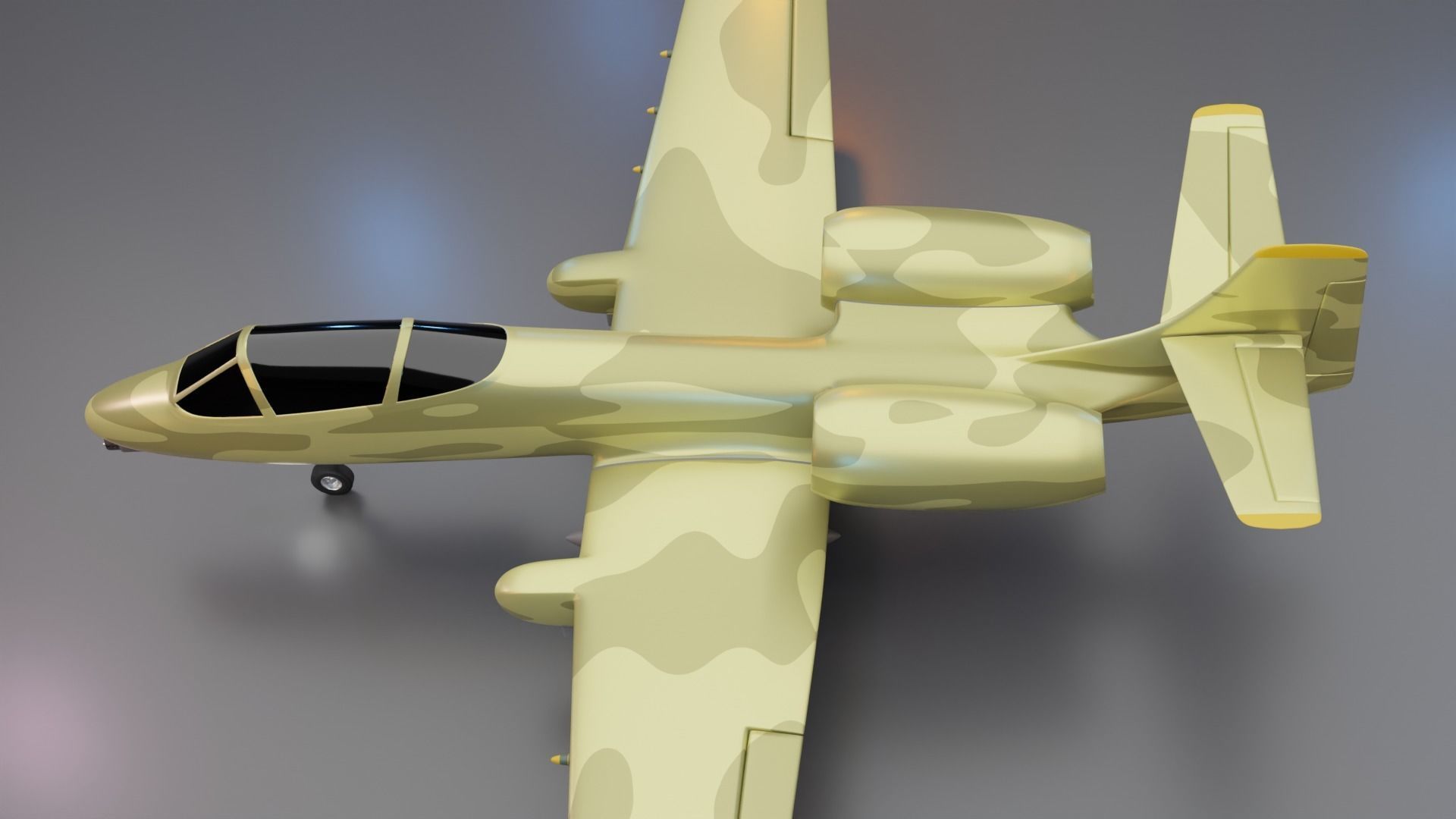 A 10 Thunderbolt Attack Plane 3D model animated | CGTrader