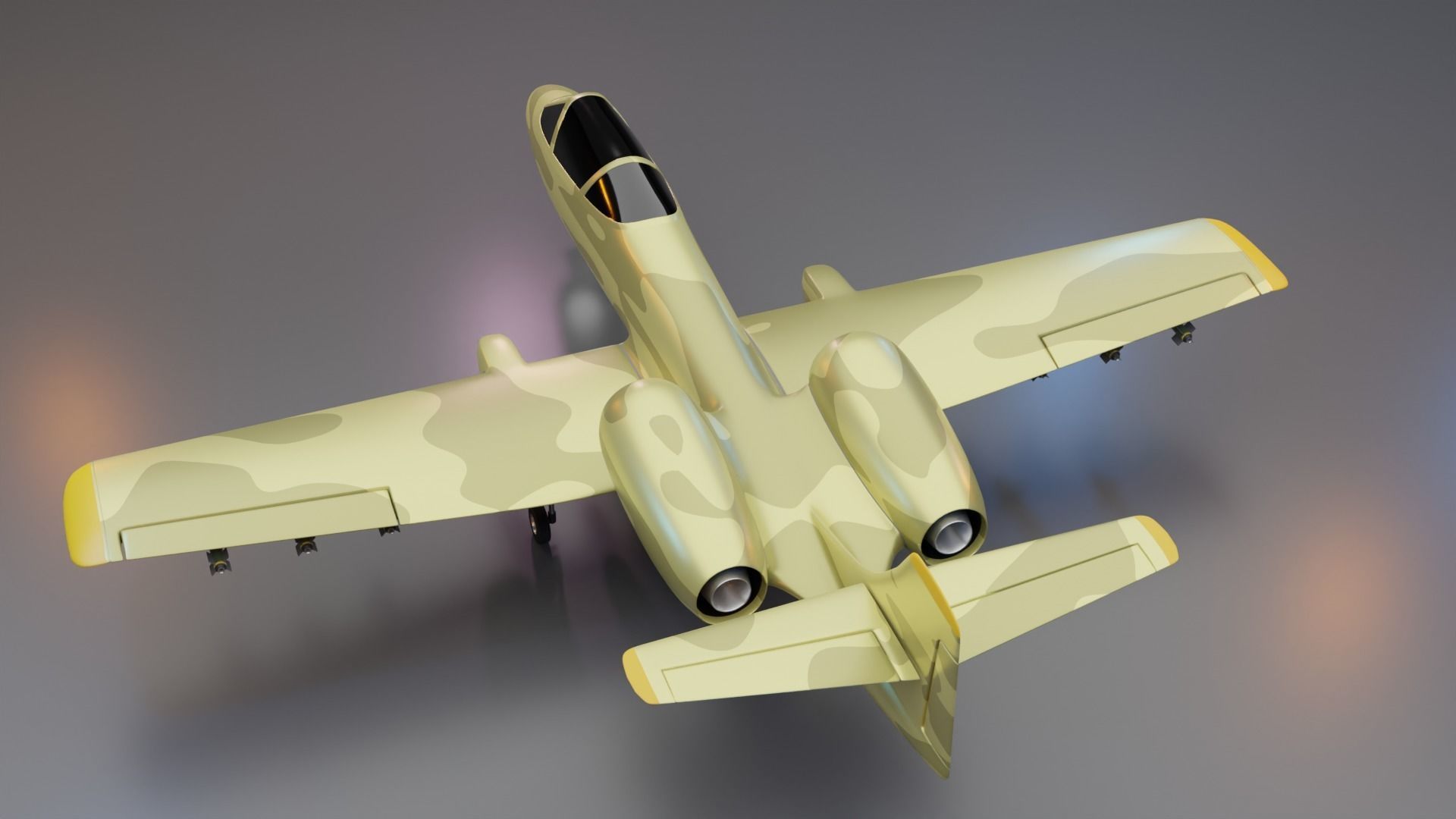 A 10 Thunderbolt Attack Plane 3D model animated | CGTrader