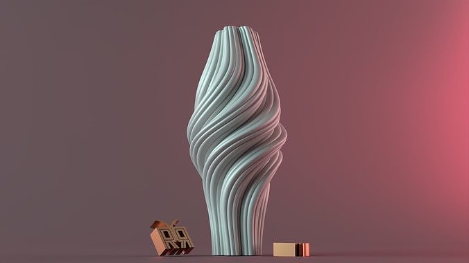 Columnar rotating candle wave candle 3D model 3D printable | CGTrader