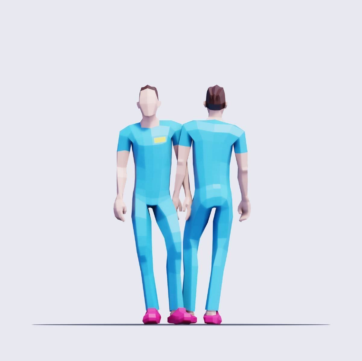 3D model Scientist People - Animated and Rigged VR / AR / low-poly ...