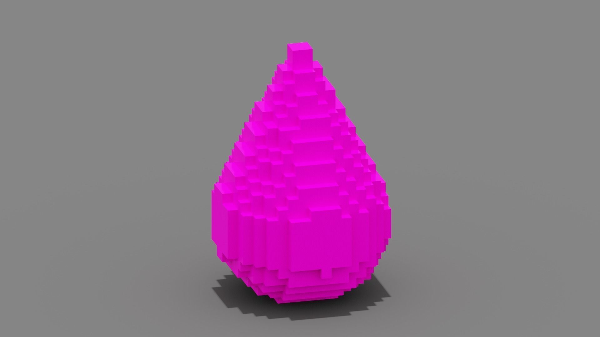 3D model Pink Voxel Drop VR / AR / low-poly | CGTrader