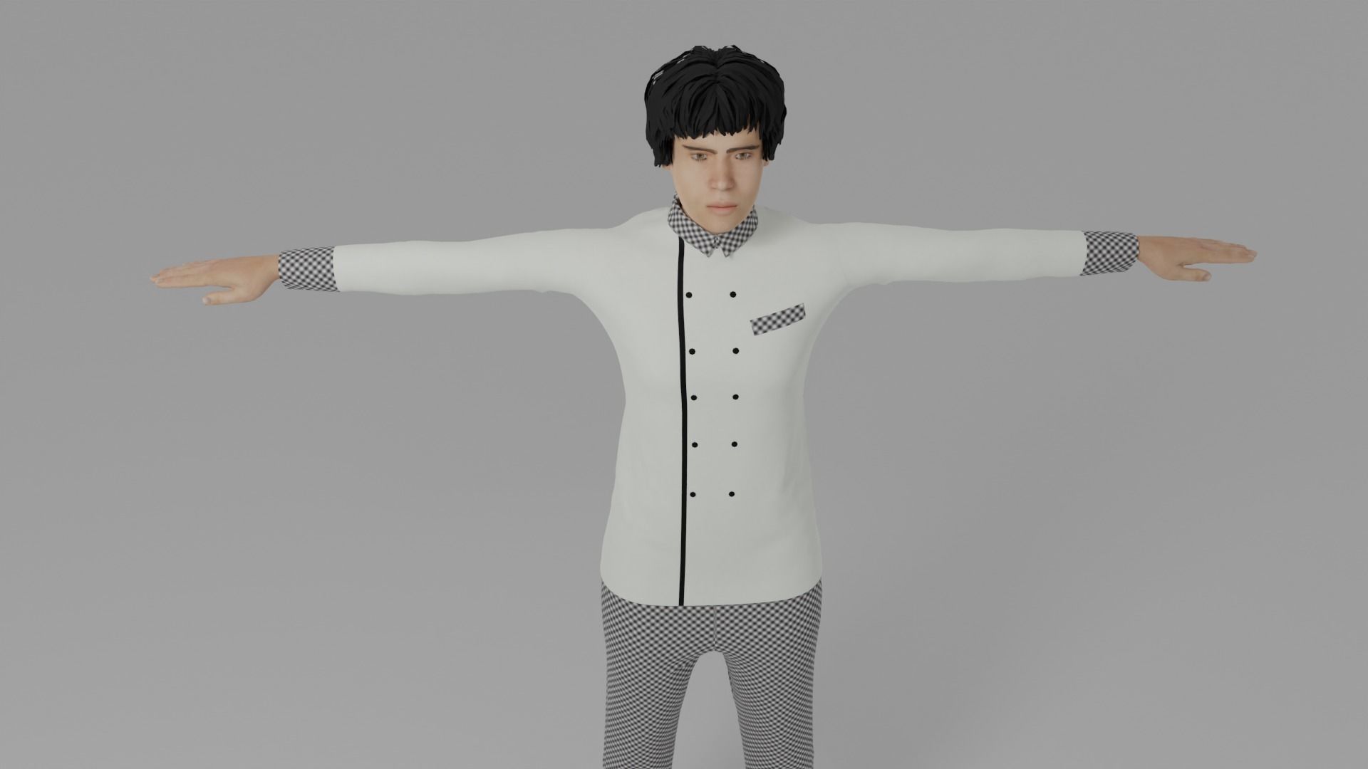 3D model Chef Man VR / AR / low-poly | CGTrader