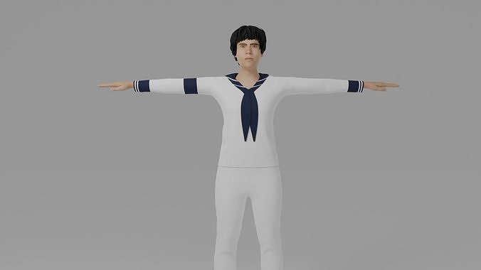 3D model Sailor Man VR / AR / low-poly | CGTrader