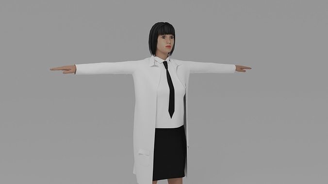 3D model Scientist Woman VR / AR / low-poly | CGTrader