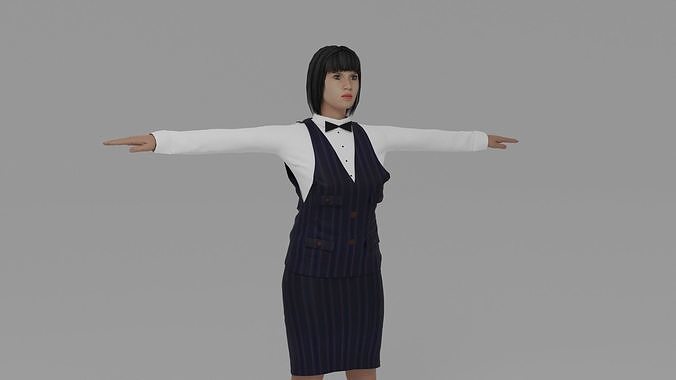 3D model Servant Woman VR / AR / low-poly | CGTrader