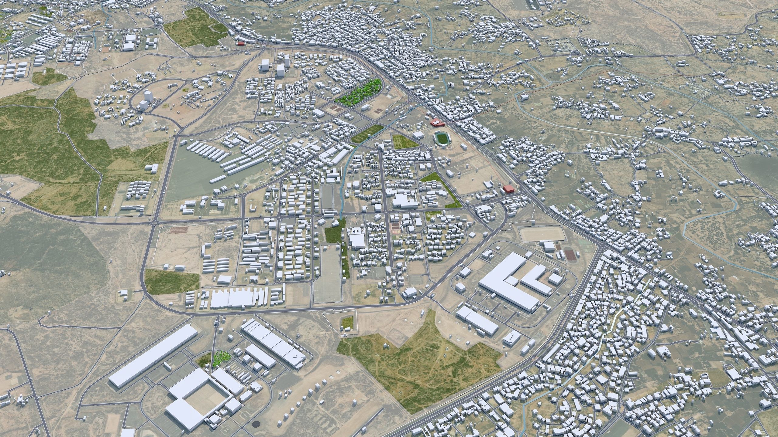 3D model Khamis Mushait Saudi Arabia 50km VR / AR / low-poly | CGTrader